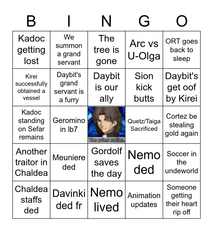 LB7 TM-Gen Bingo Card