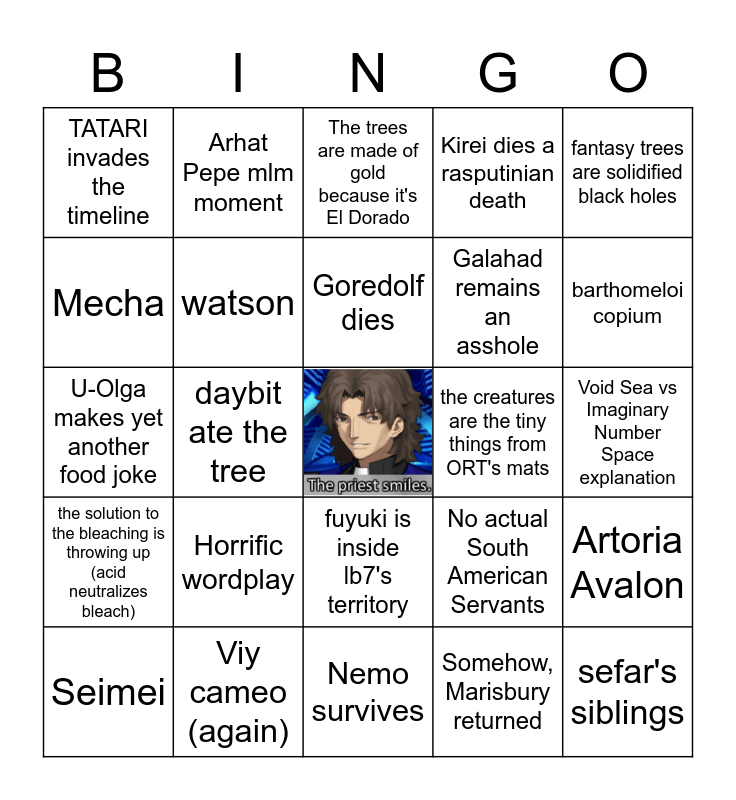 LB7 TM-Gen Bingo Card