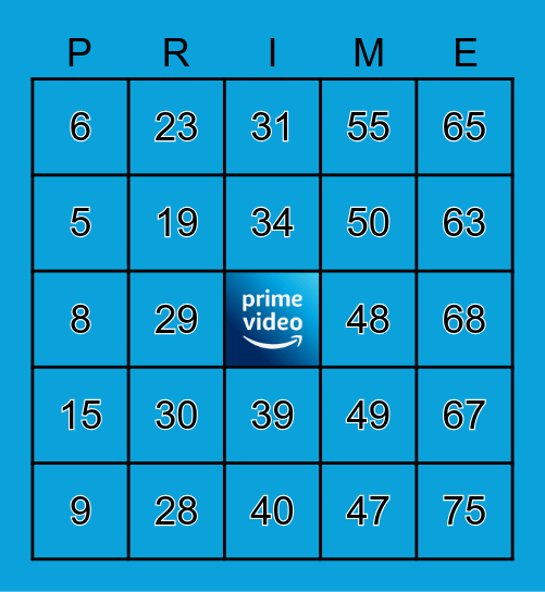 Number Bingo 1-75 Bingo Card