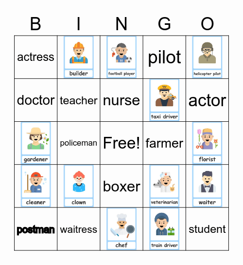 Jobs Bingo Card