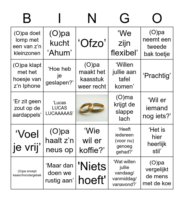 Ariekje 40 jaar Bingo Card