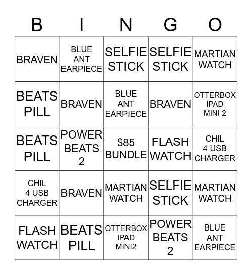 ATT BINGO Card