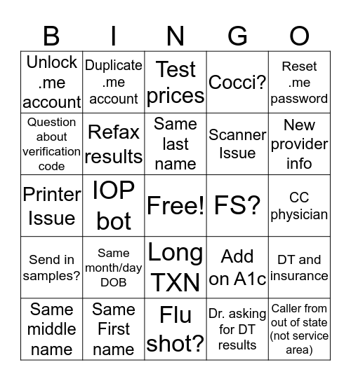 CS Bingo! Bingo Card