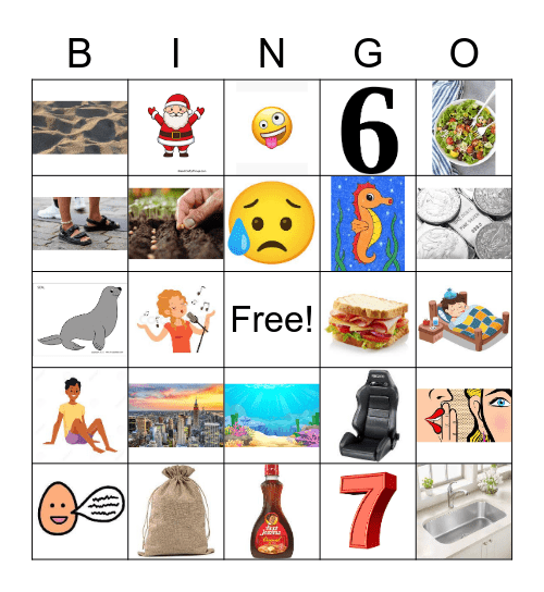 Initial /s/ Bingo Card