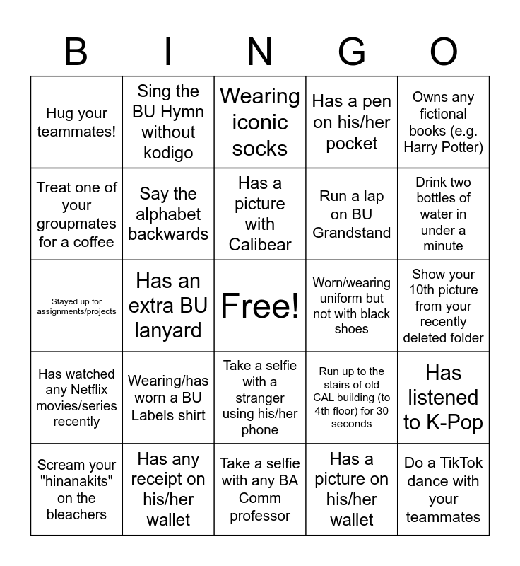 BUEÑO GKNB? Bingo Card