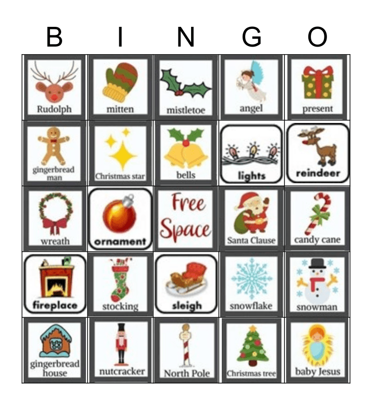 Christmas Bingo Card