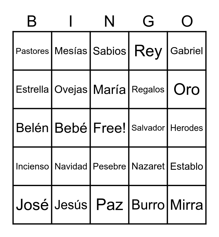 Feliz Navidad! Bingo Card