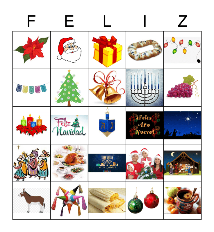 NAVIDAD & JANUKA Bingo Card