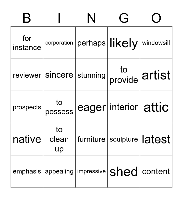 Bingo Card