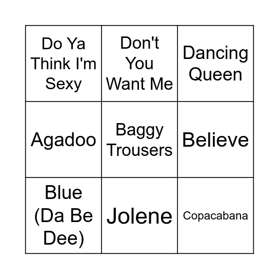 ALL OR NOTHING Bingo Card ALL OR NOTHING Bingo Card
