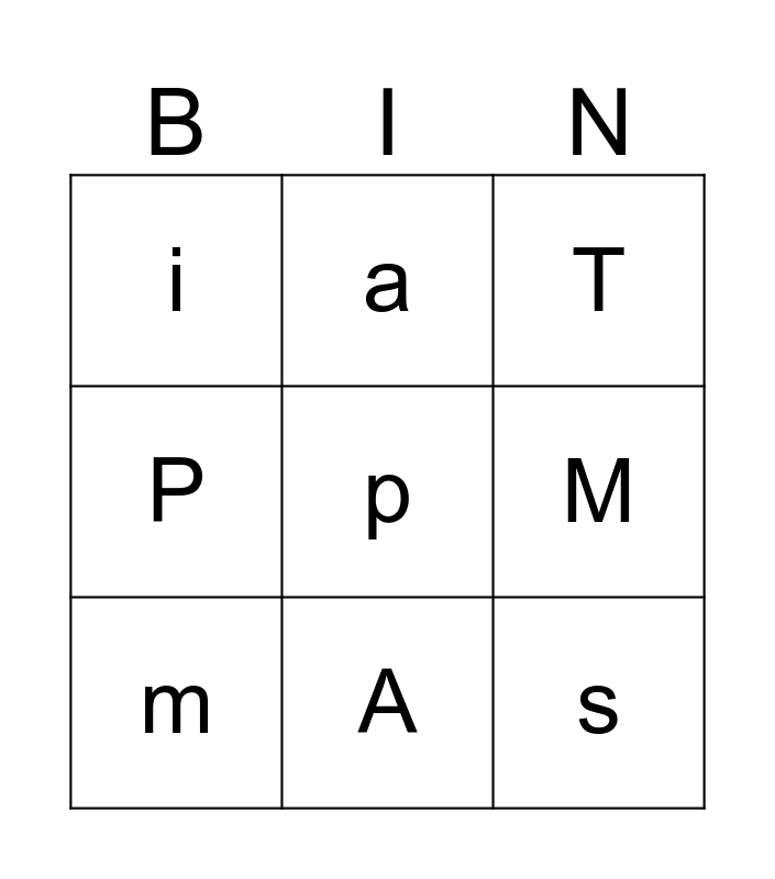 Bingo #2 Bingo Card