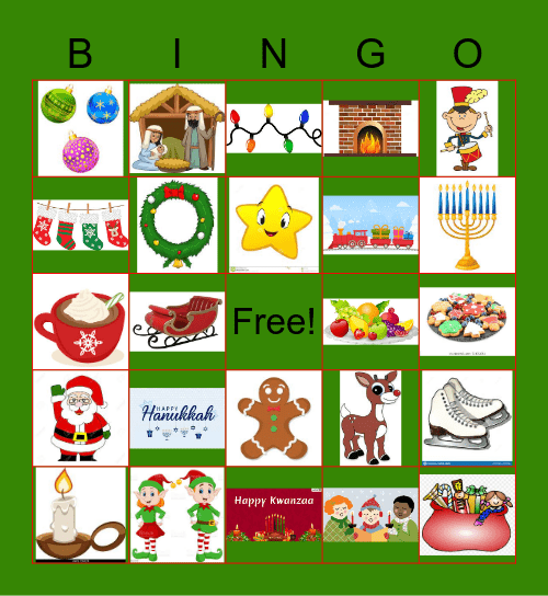 HAPPY HOLIDAYS Bingo Card
