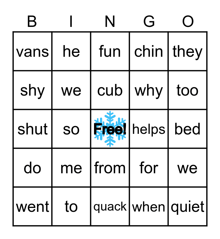 Winter Break Review Unit 1-8 Bingo Card