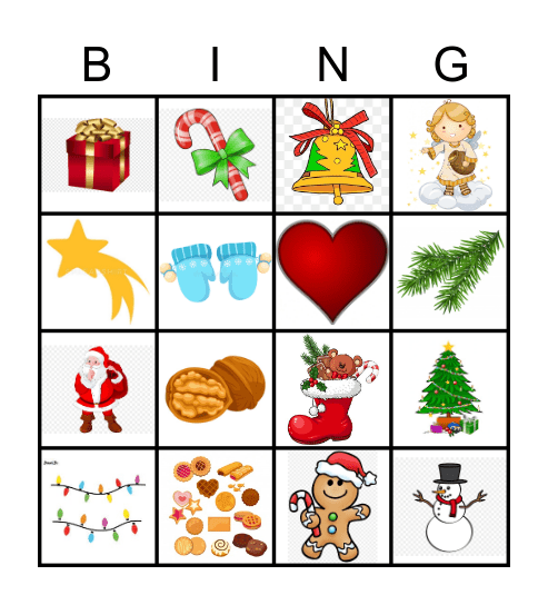 Weihnachten Bingo Card