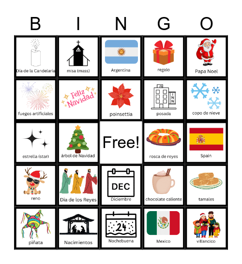 Feliz Navidad! Bingo Card