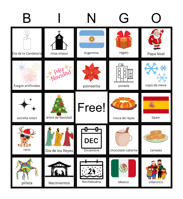 Feliz Navidad! Bingo Card
