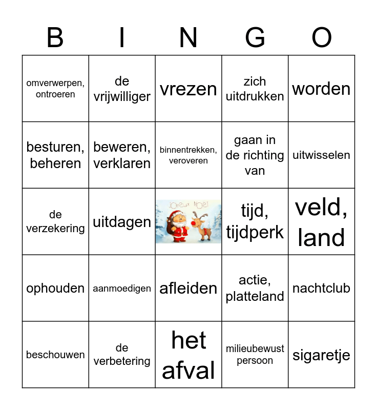 Le grand bingo A-E Noël 2023 Bingo Card