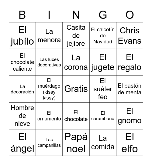 Palabras de celebración Bingo Card