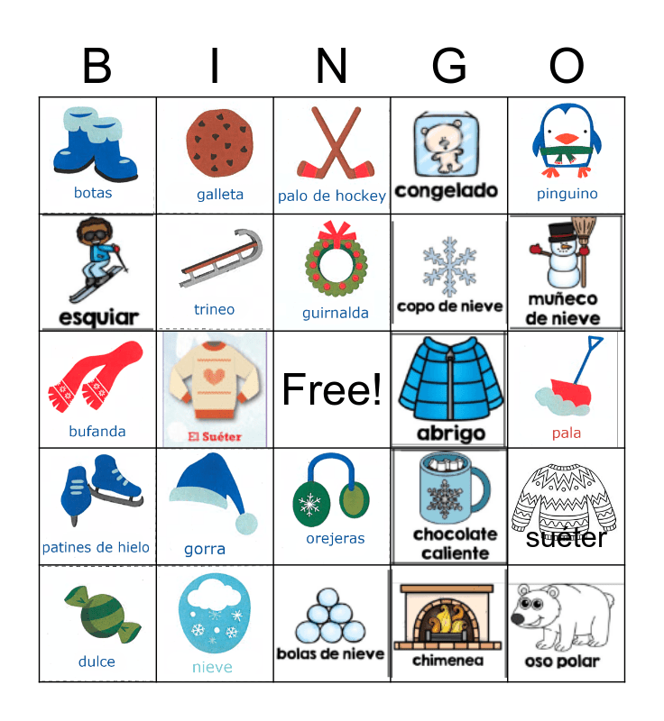 Invierno BINGO Card
