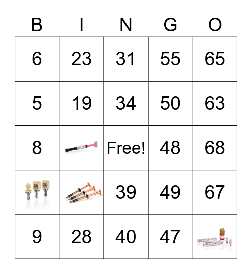 Number Bingo 1-75 Bingo Card