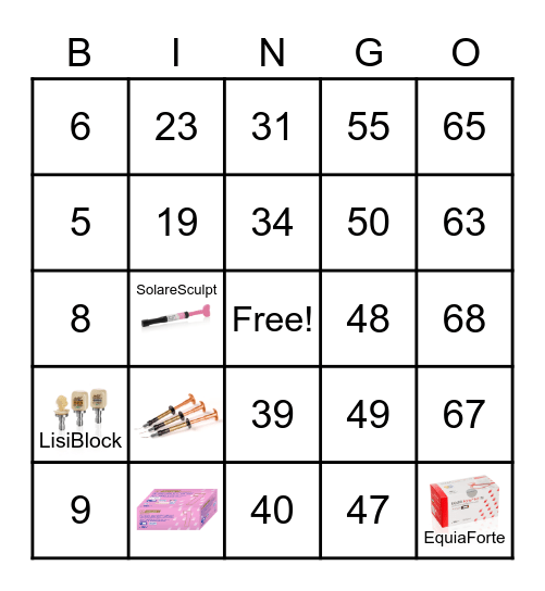 Number Bingo 1-75 Bingo Card