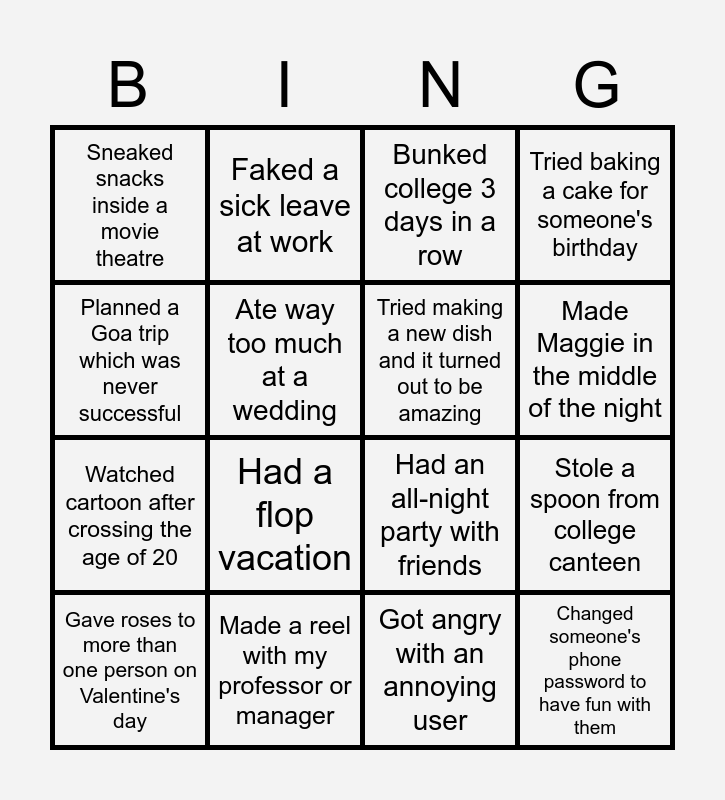 C3 BINGOOOO Bingo Card