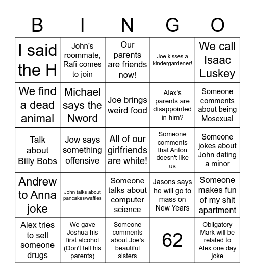 The Someone said Bingo Edition Bingo Card