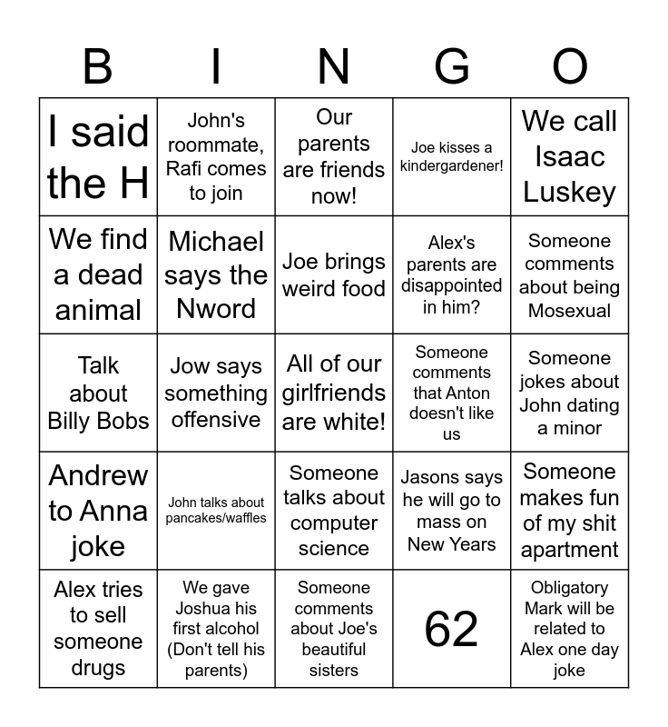 The Someone said Bingo Edition Bingo Card