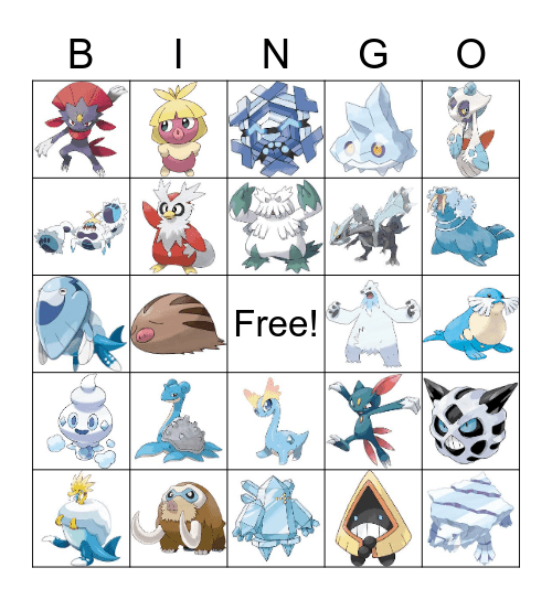 Pokémon Bingo Event Bingo Card