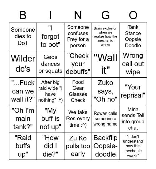 2-Ply Version 4.X Bingo Card