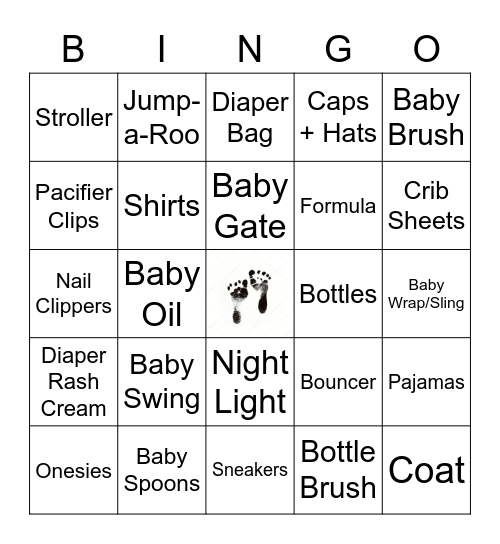 BABY BINGO Card