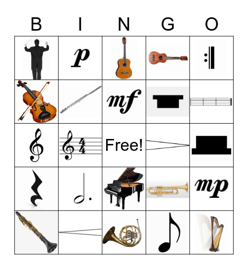 Music Bingo Card