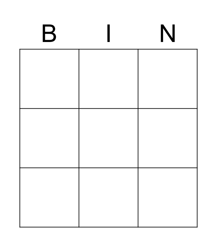 Mythical creatures Bingo Card