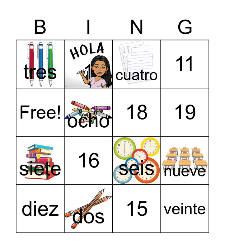 Objetos de la Clase y Números Bingo Card