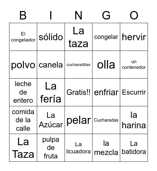 Lotería Bingo Card