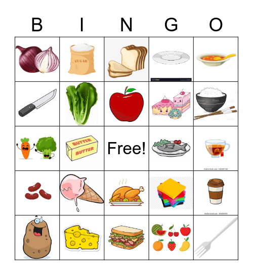 La Comida Bingo Card