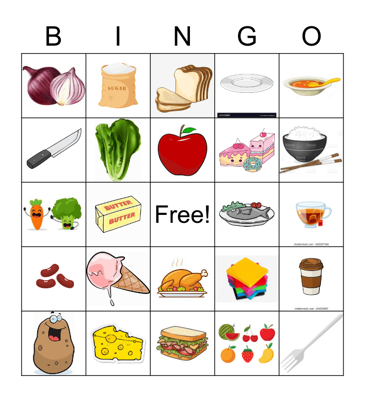 La Comida Bingo Card