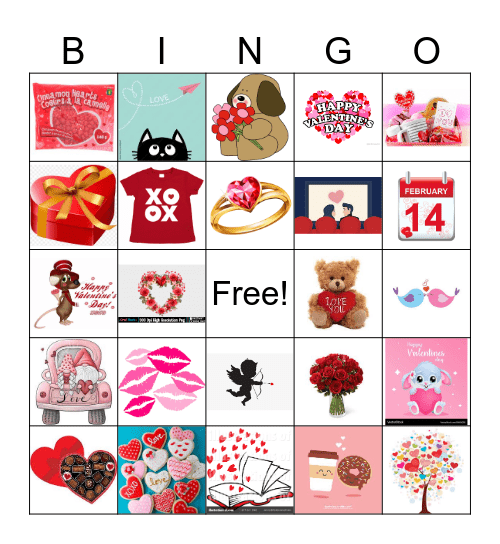 Valentines Day Bingo Card