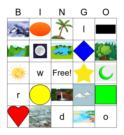 Our World Bingo Card