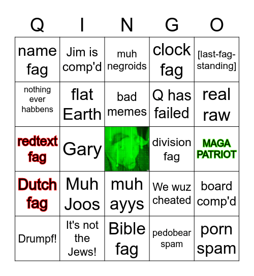 QR SLIDE Bingo Card