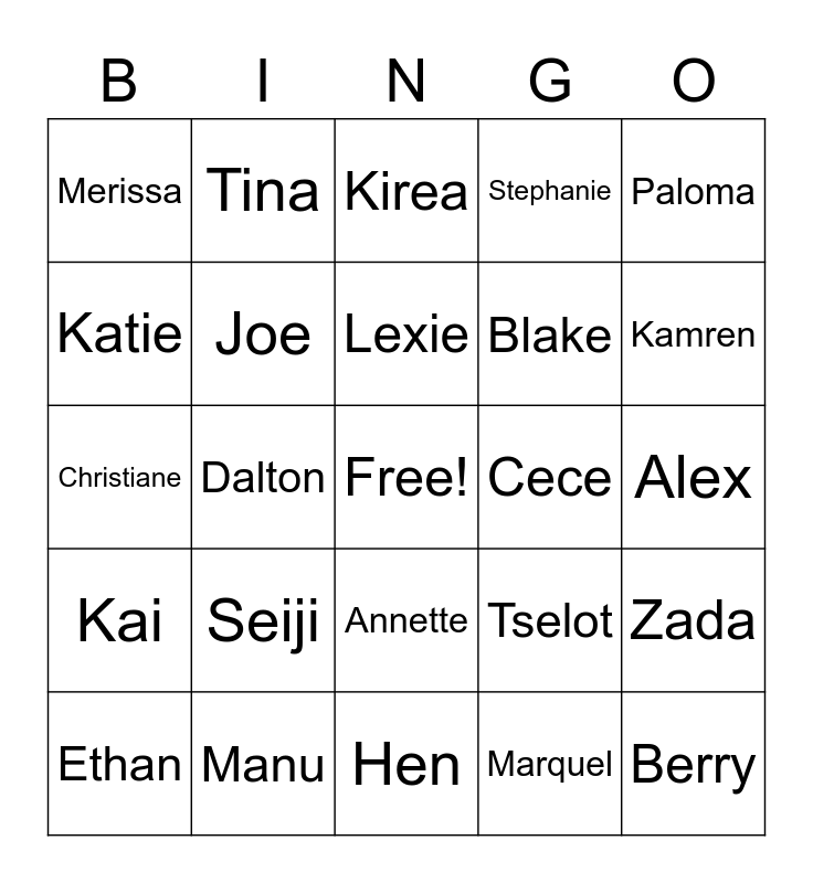 Happy Birthday Annette Bingo Card