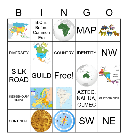 Renaissance Bingo 1 Bingo Card