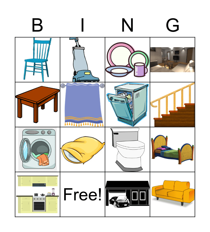 HOUSEHOLD BINGO Card