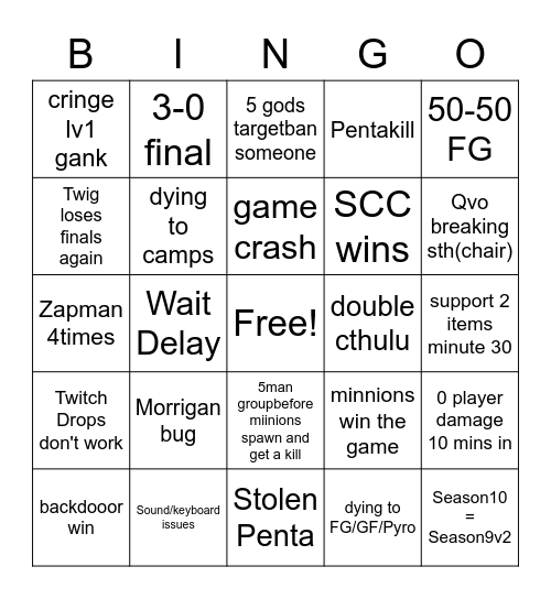 SWC 2023 Bingo Card