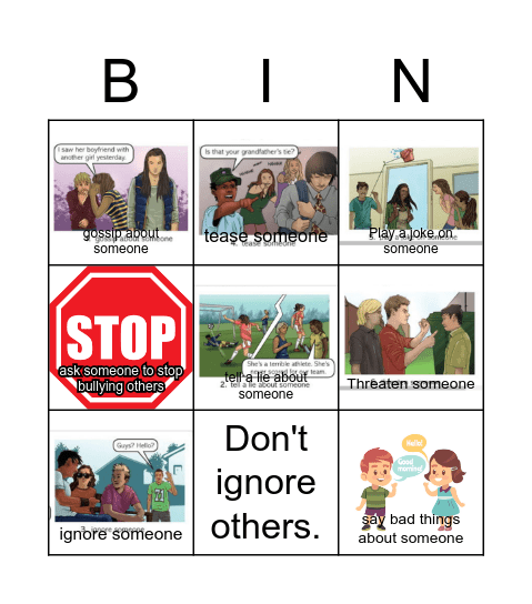 Teens 2 Teens 4 Unit 10 Bingo Card