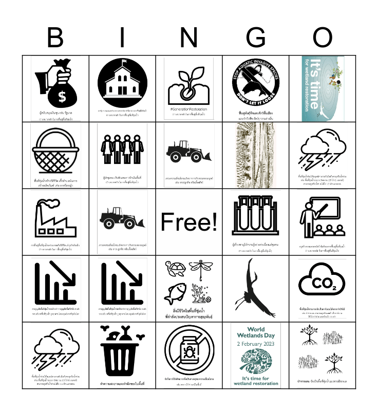 WORLD WETLAND 2023 Bingo Card