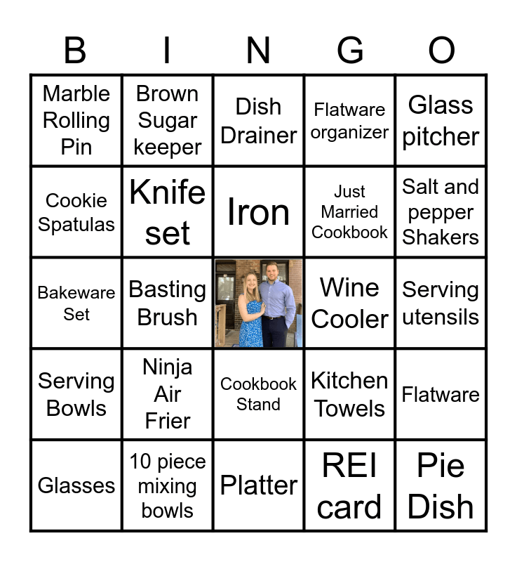 Kristen's Kitchen Bingo Card