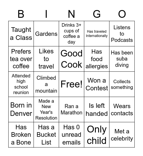ESG Team Bingo Card