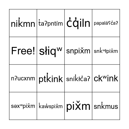 HUNTING UNIT #3 Bingo Card