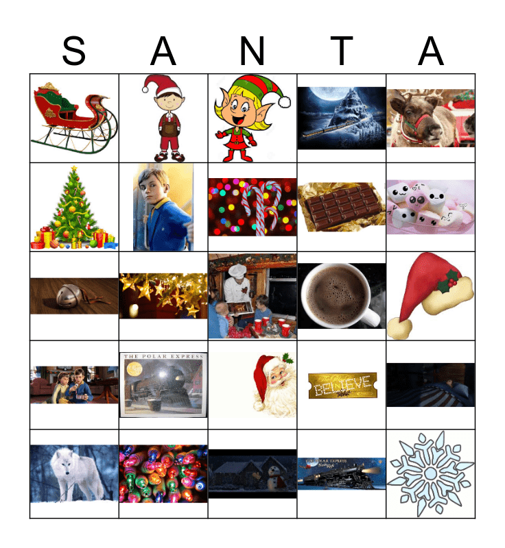 POLAR EXPRESS Bingo Card